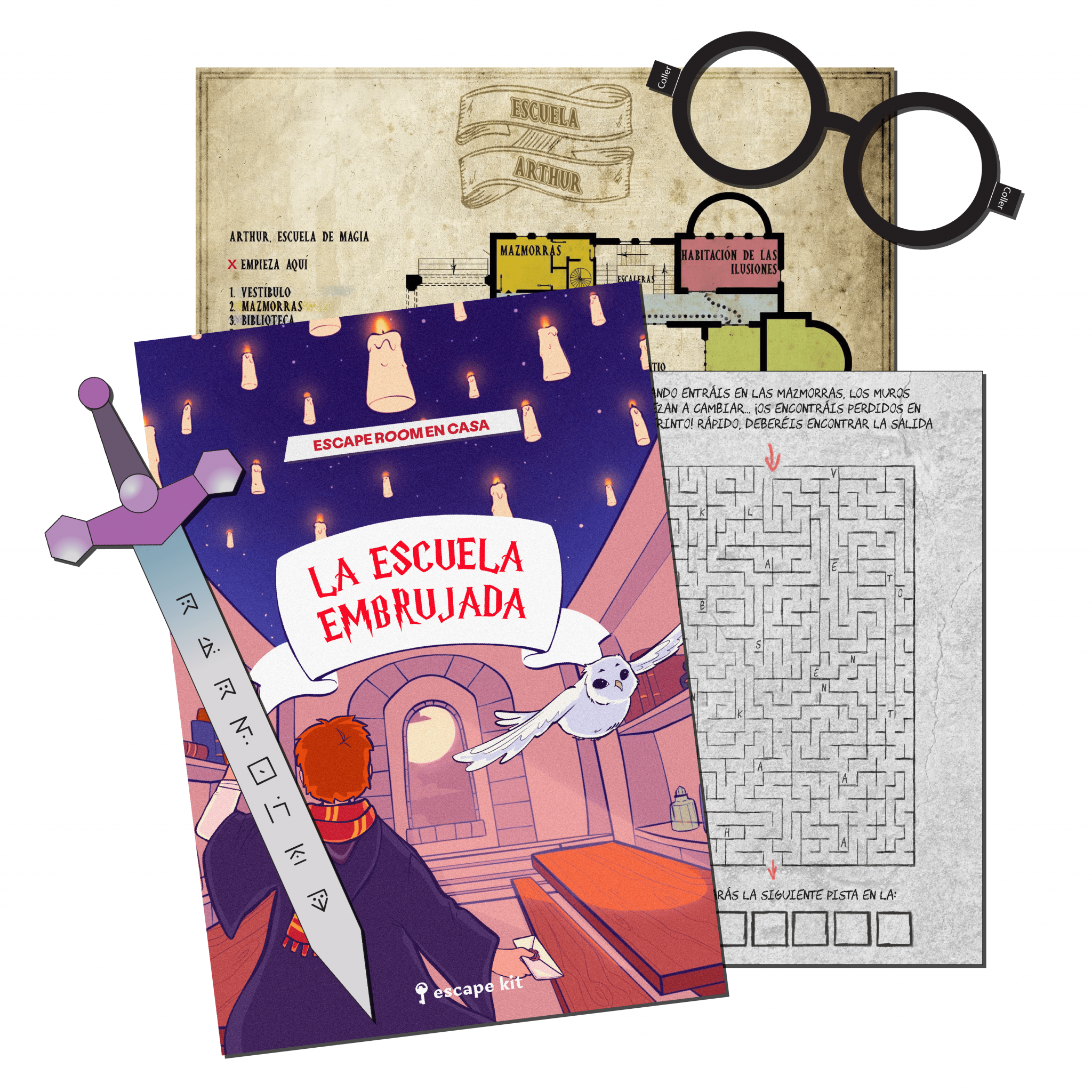 Escape Room Harry Potter - Escuela embrujada - Escape Kit niños