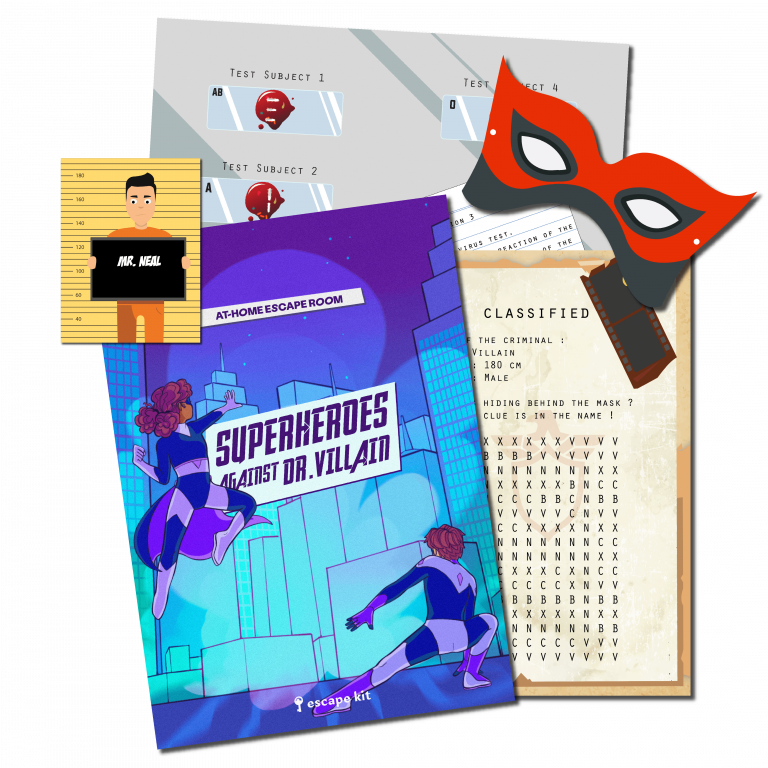 Superhero Escape Room – Games to print for kids – Escape Kit