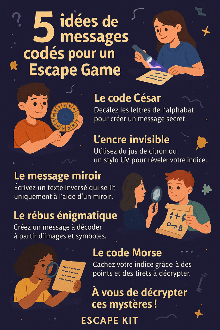 Message codé pour une chasse au trésor