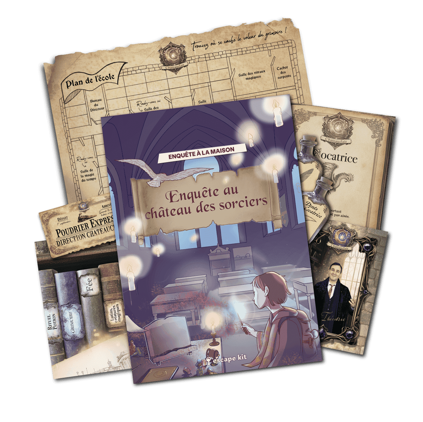 Jeu Harry Potter - Enquête au château des sorciers - Escape Kit